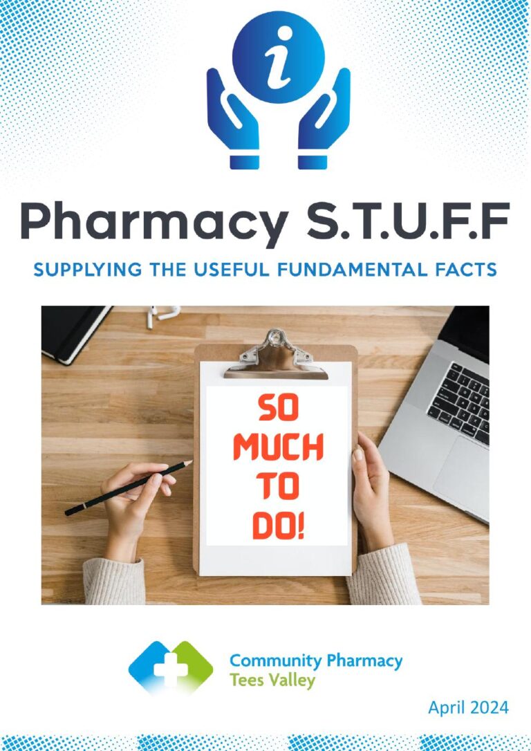 Medicine Return Form – Supporting pharmacy throughout the Tees Valley